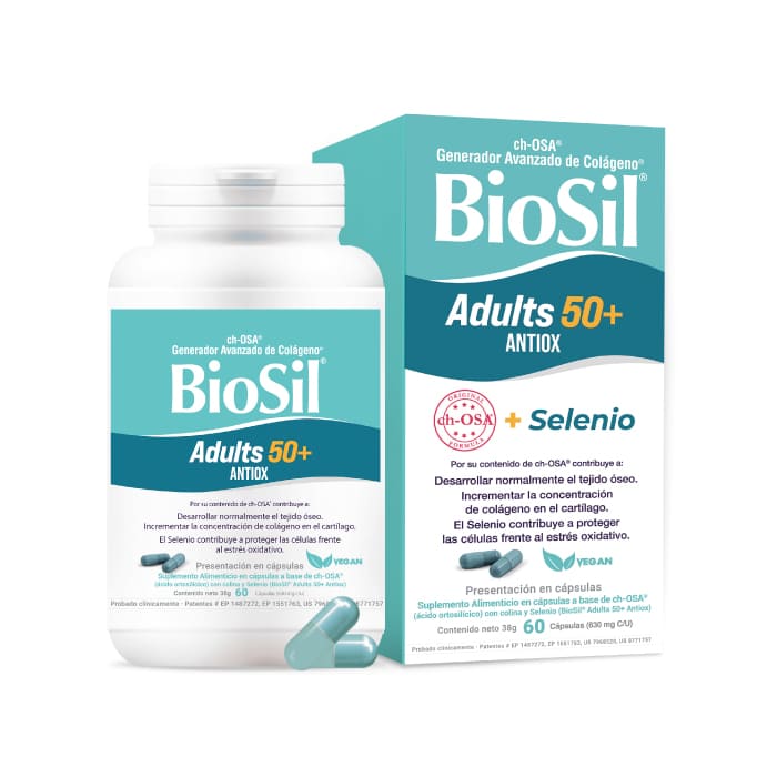 BioSil Adults 50+ Selenio 60 cápsulas Generador de Colágeno
